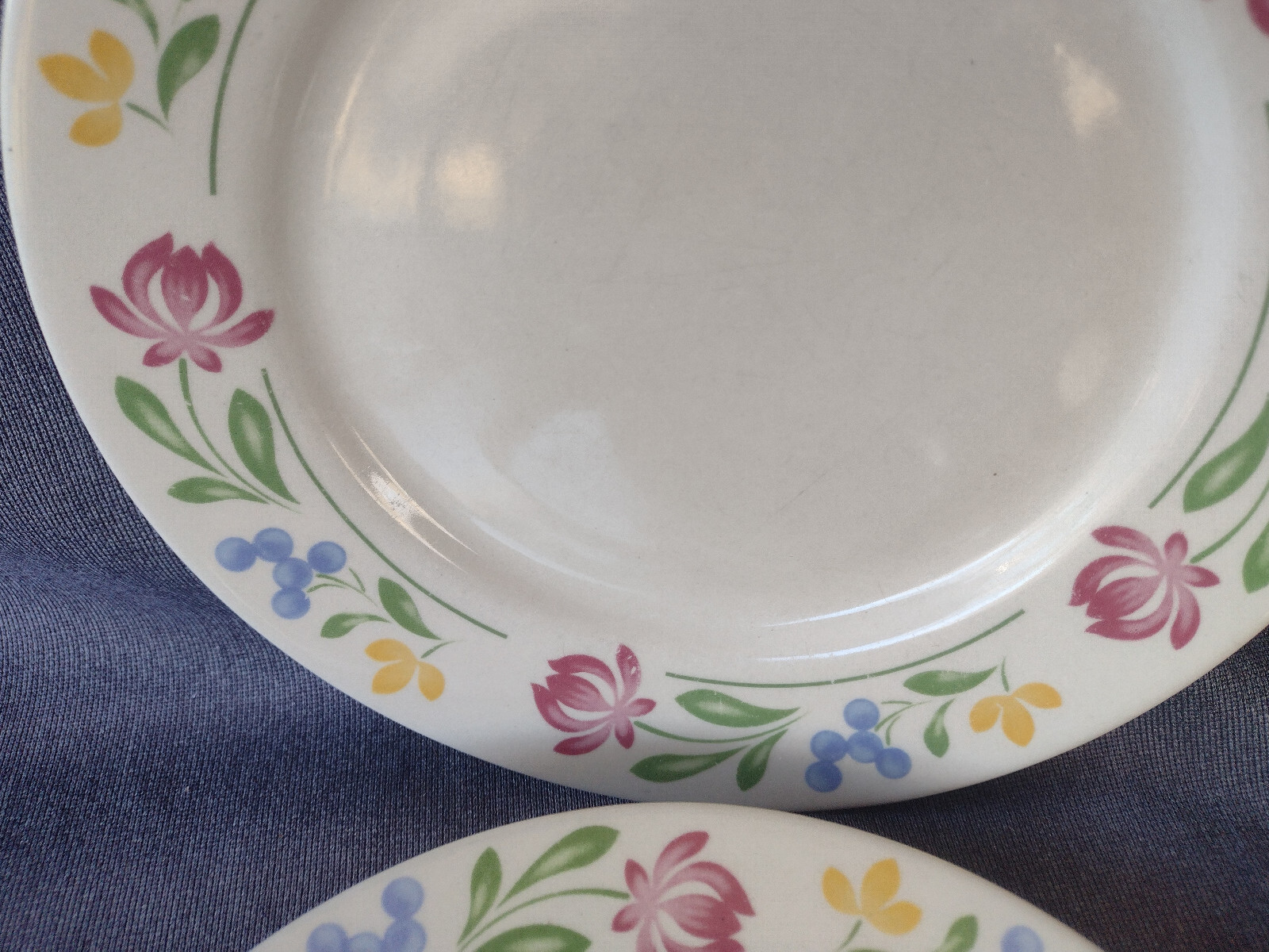Vintage Farberware Stoneware Floral Dorchester 388A Plates 7 3/4" - Set ...
