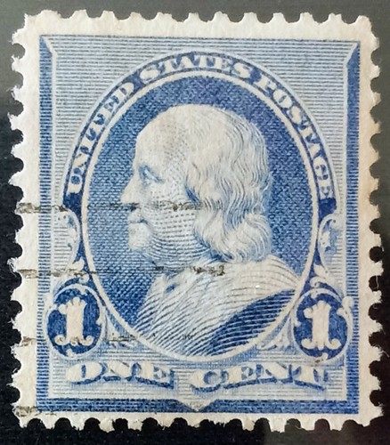 Blue Benjamin Franklin 1 Cent Stamp | eBay
