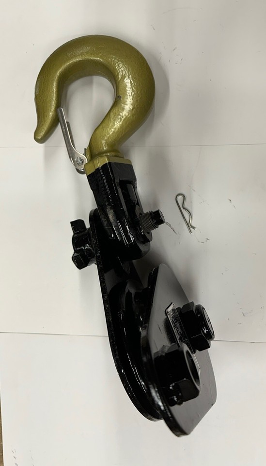 Snatch Block w/ Swivel Hook 8 Ton Wire Rope Sheave Tow Shackle Clevis ...