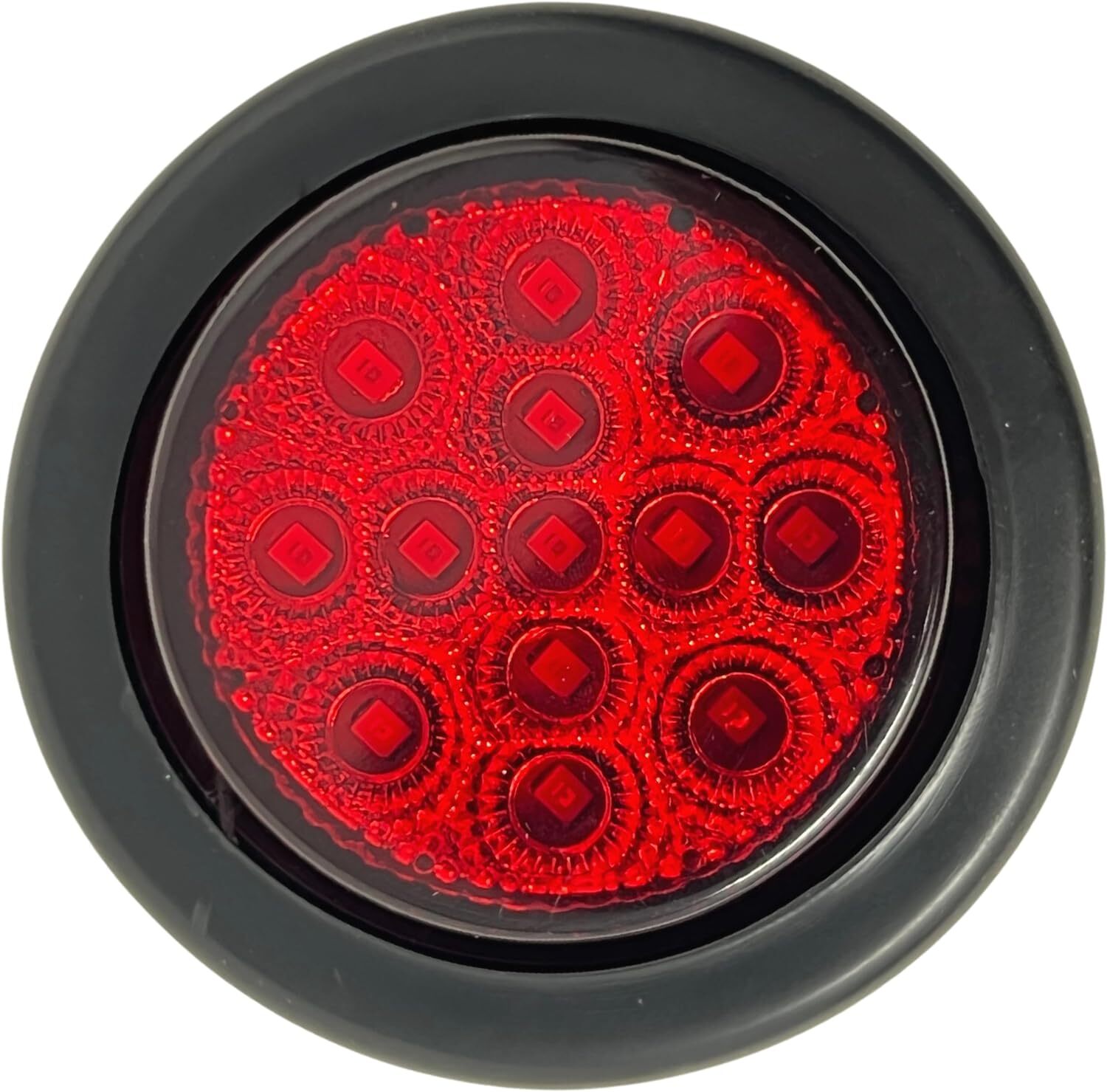 2" Round 13 LED Red/Amber Light Truck Trailer Side Marker Clearance ...