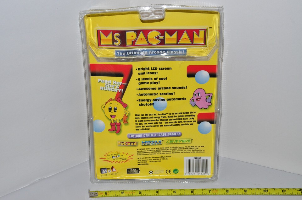 Ms Pac-Man Hand Held Electronic LCD Game MGA 2001 (Purple 248262)- New ...