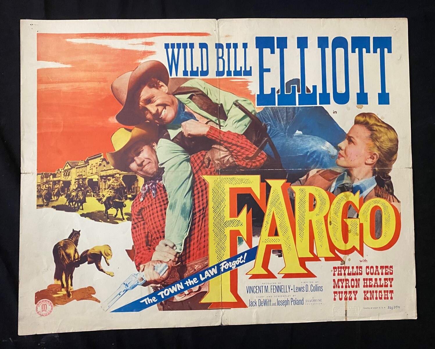 MOVIE POSTER: Fargo Original Half Sheet Poster 1952 Wild Bill Elliott | eBay