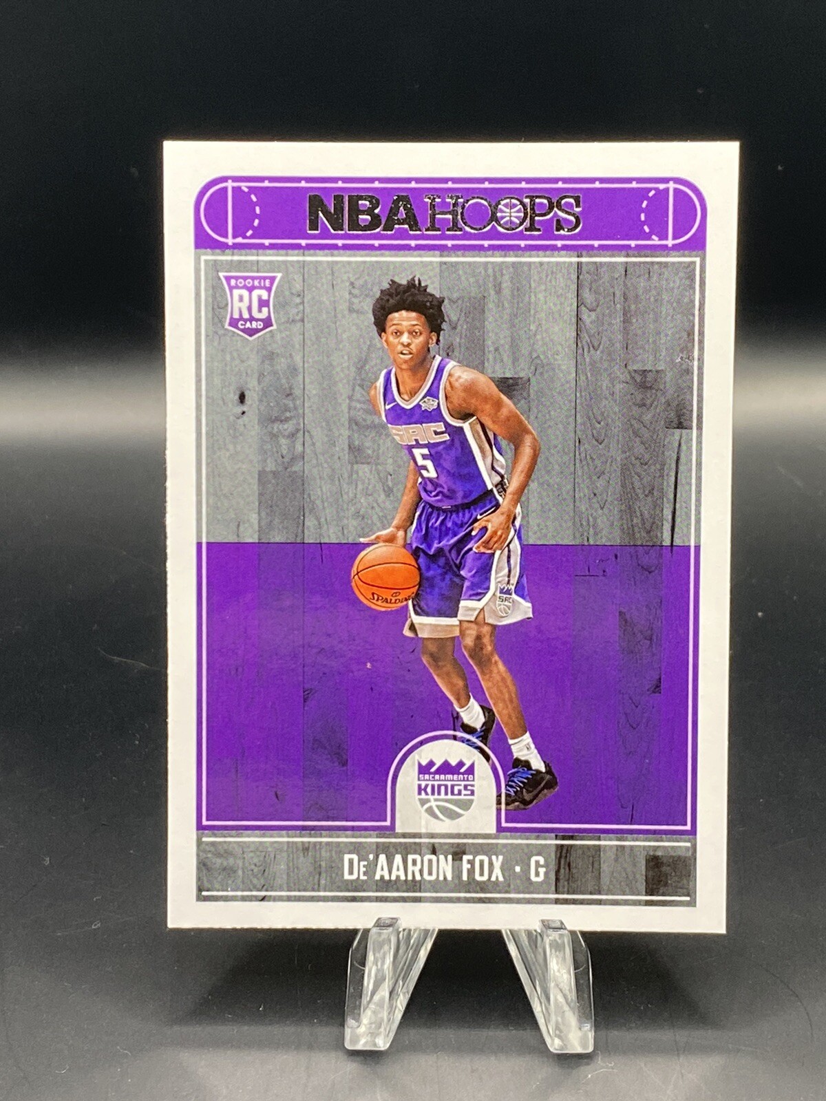 DE'AARON FOX 2017-18 Panini NBA Hoops Basketball ROOKIE RC Card #255 ...