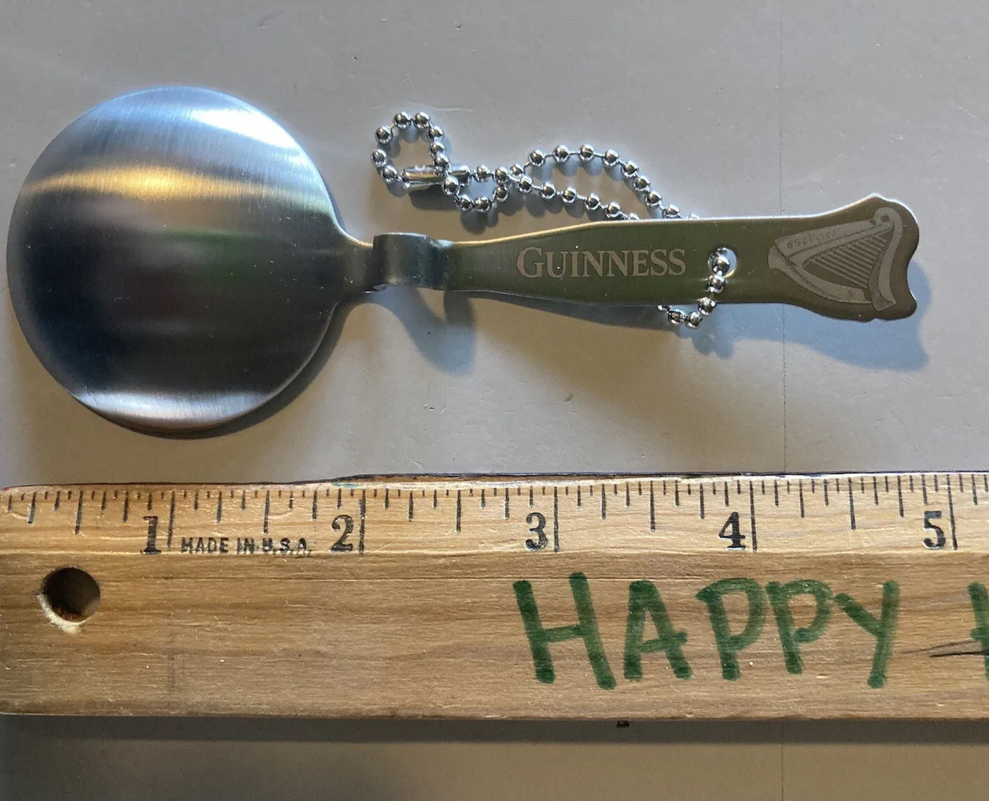 NEW (1) GUINNESS Beer Black & Tan Bar Pouring Spoon Bass Key Chain ...