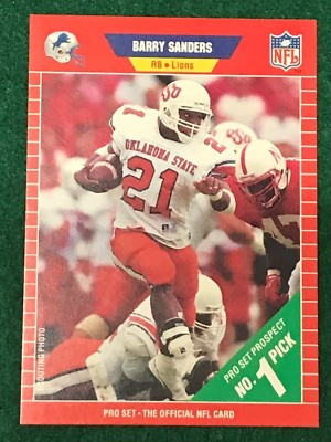 1989 Barry Sanders Pro Set NFL Card #494 Rookie Card | eBay