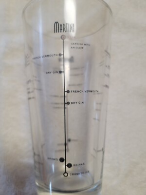 Libbey Duratuff Cocktail Measure GLASS Shaker Barware with recipes ...