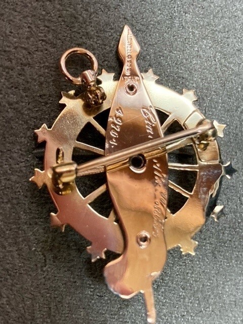 14K GOLD DAUGHTERS OF THE AMERICAN REVOLUTION DAR PIN PENDANT | eBay