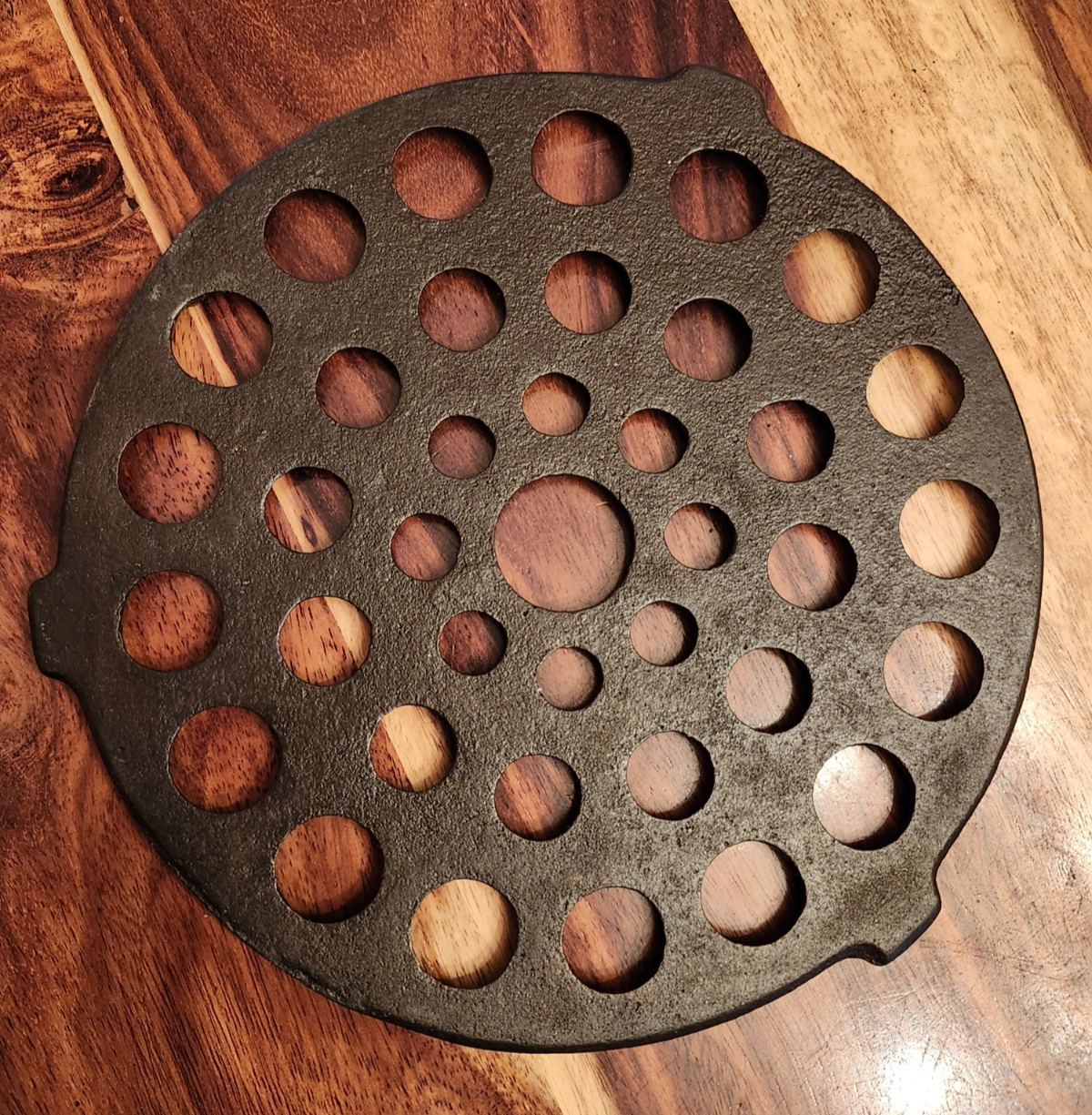 Cast Iron Trivet, Unmarked, 7-3/4" (from tab to edge) | eBay