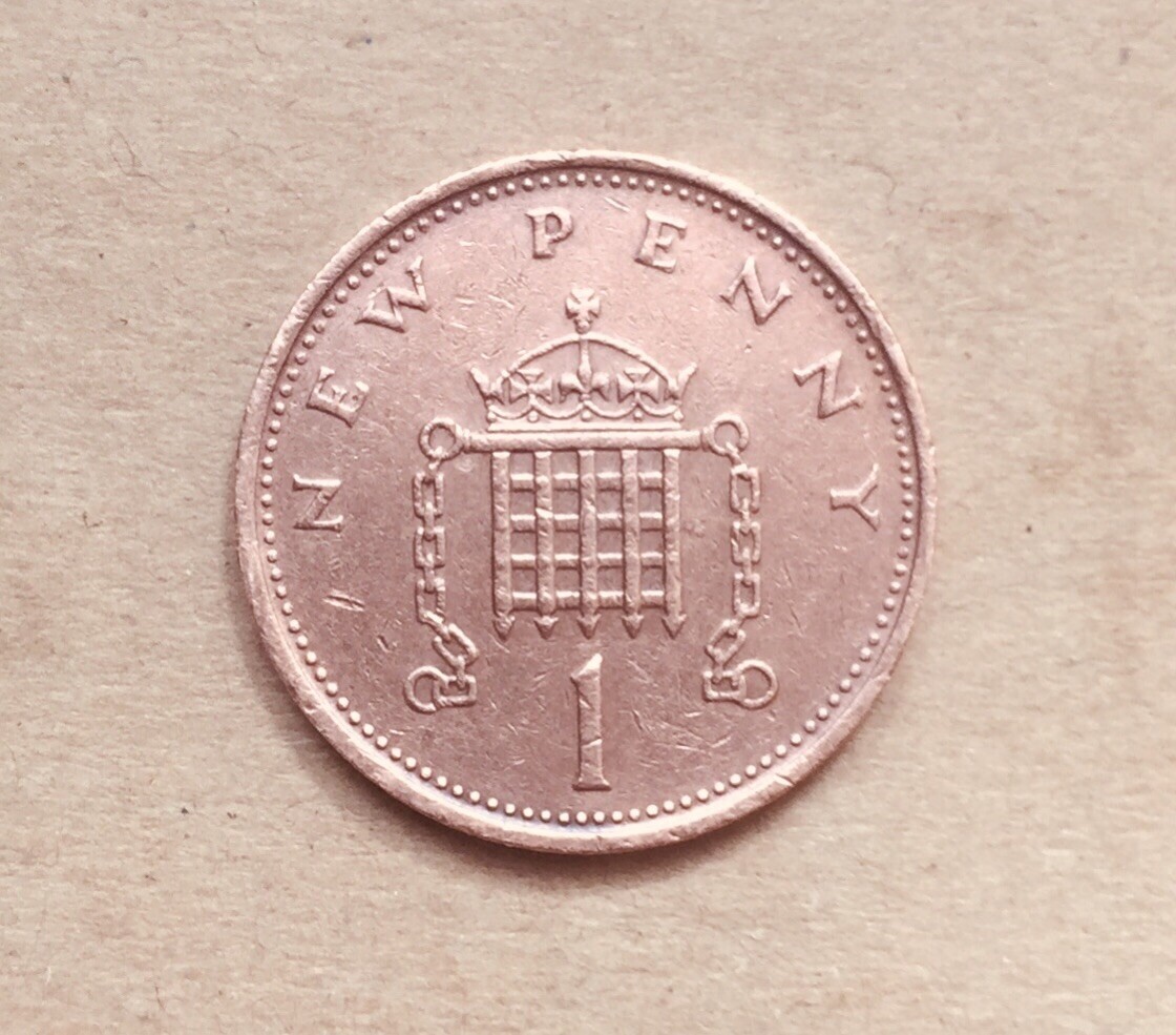 OLD RARE ONE PENCE ‘NEW PENNY’ Coin minted In BRONZE 1971 QUEEN with ...