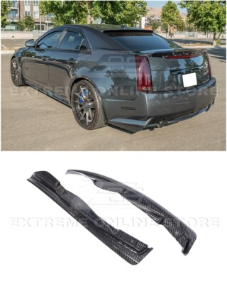 For 09-14 Cadillac CTS-V | CARBON FIBER Package Rear Mud Flaps Splash ...