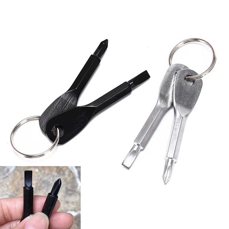 2Pcs Multi Tool Key Ring Screwdriver Outdoor Pocket Tool Set With ...