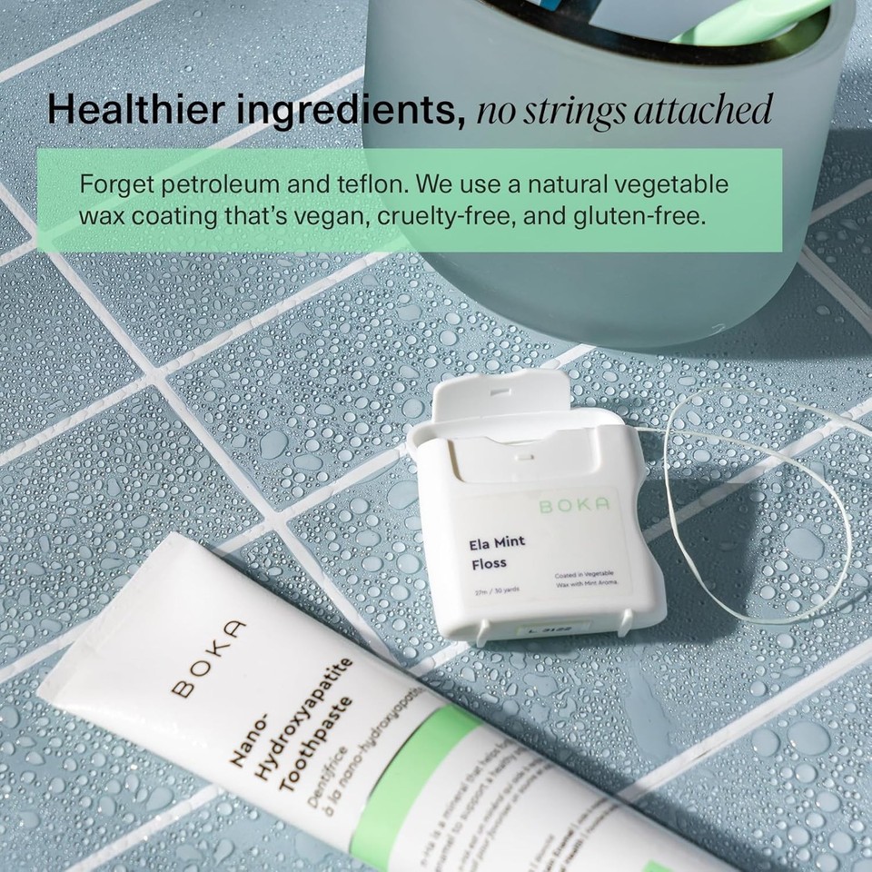 Boka Ela Mint Expandable Woven Dental Floss, Made from 90 Foot (Pack of ...