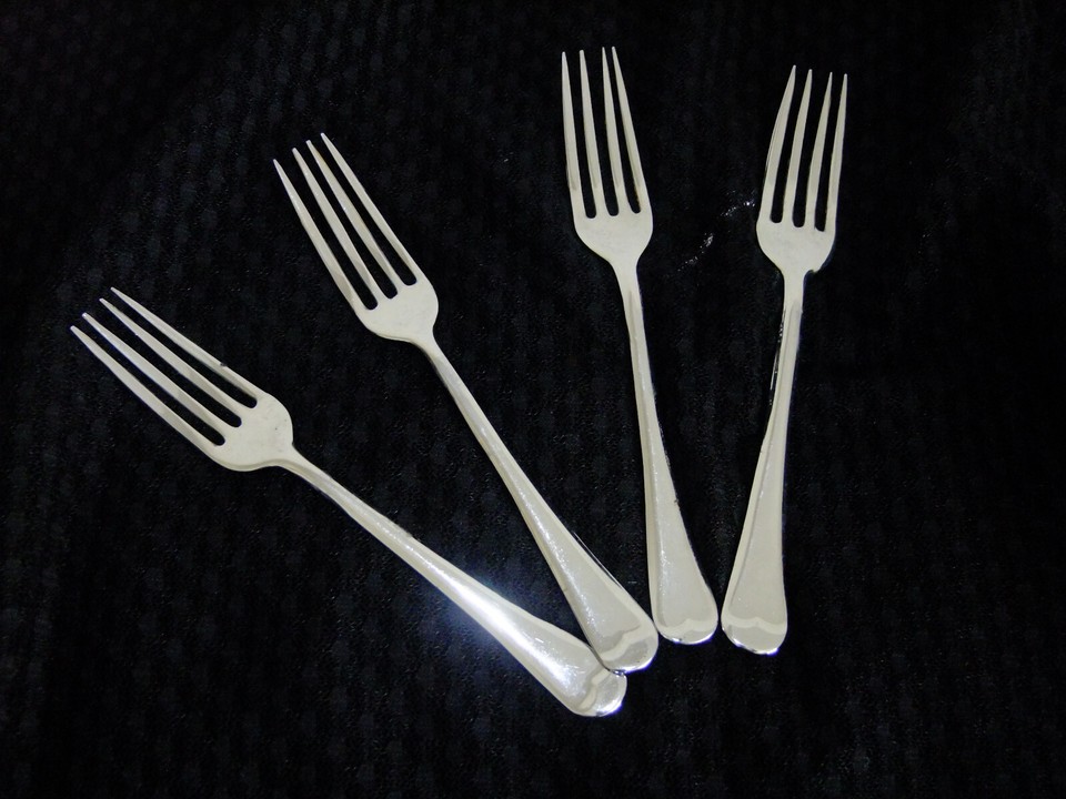 Forks Chromium Plate Small Dessert Side Fork Cutlery Flatware Dining ...