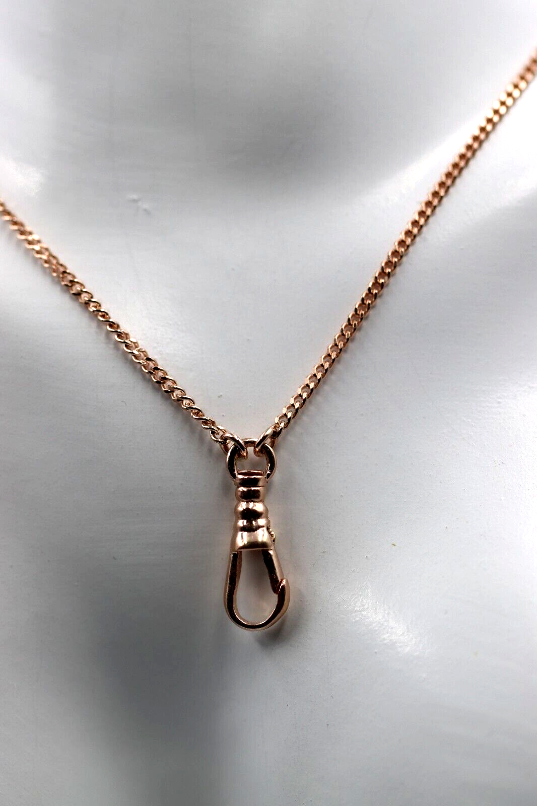 Genuine 9ct 9k Rose Gold Kerb Curb Chain Necklace 45cm + Swivel Clasp ...