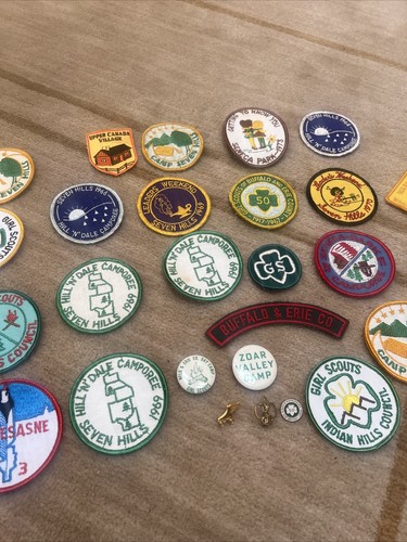 Lot Of Various Vintage Girl Scout Patches Pins & Buttons | eBay