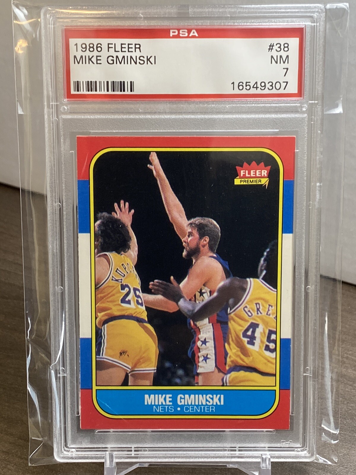 1986 Fleer Basketball #38 Mike Gminski New Jersey Nets PSA 7 | eBay