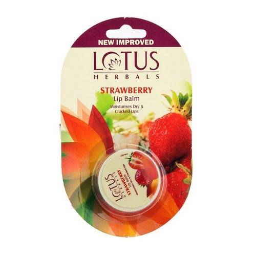Lotus Herbal Lip Care Lip Balm Strawberry,Lip Lush,Raspberry,Velvety ...