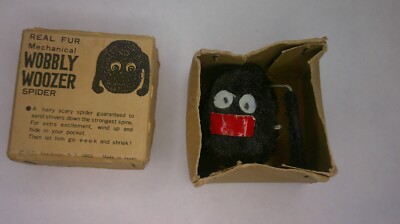 vintage Wobbly Woozer spider mechanical wind up toy in original box ...