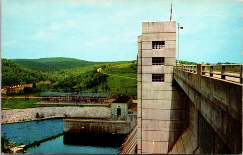 Norfork Dam & Lake Norfork Near Mountain Home Arkansas Chrome Postcard ...