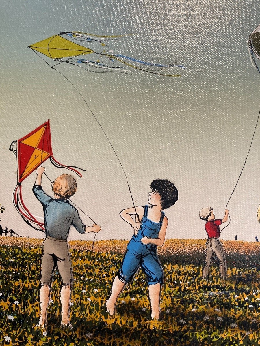 Kite Flying Paintings For Kids