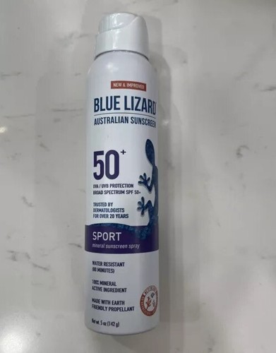 Blue Lizard Sport SPF 50 Mineral Sunscreen Spray Broad Spectrum All ...