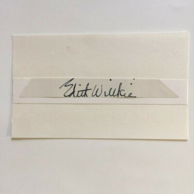 EDITH WILLKIE AUTOGRAPH | eBay
