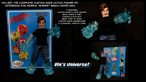 Custom 8" Mego Spiderman Foe Morris "Morrie" Bench Hydro-Man Complete ...