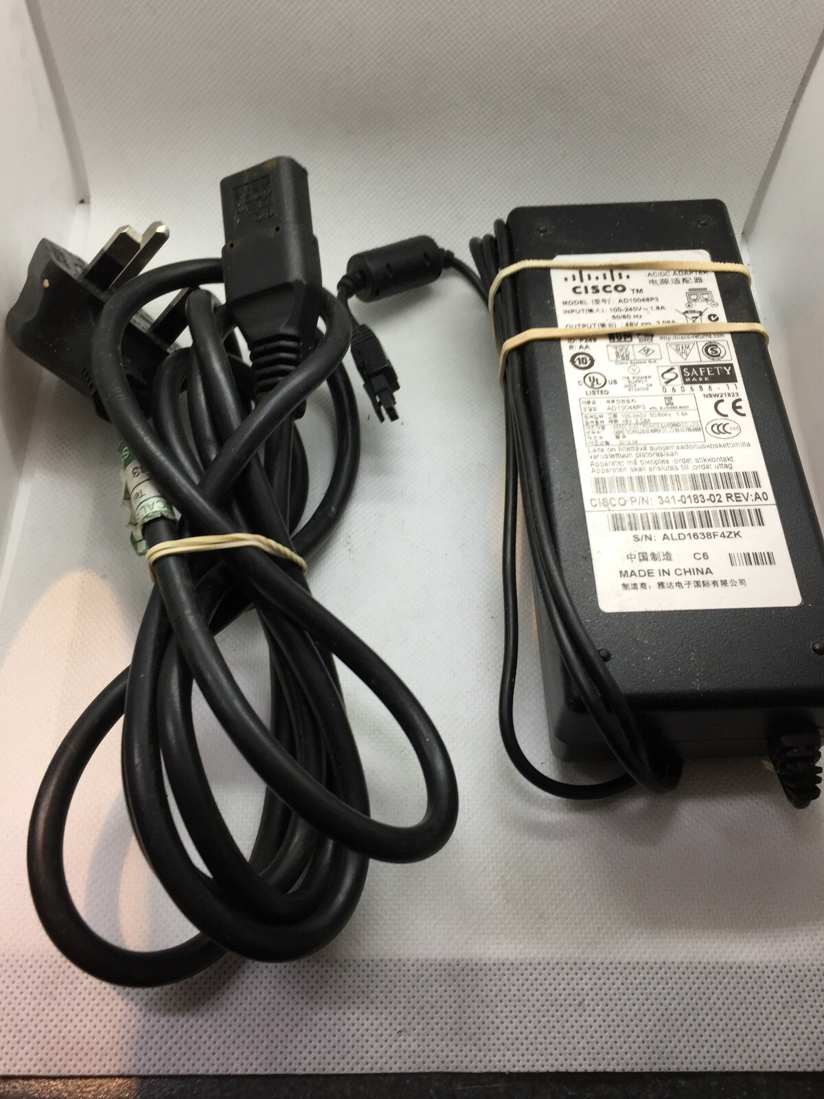 GENUINE CISCO AD10048P3 AC/DC Adapter 48V PSU POWER SUPPLY PLUG FREE P ...