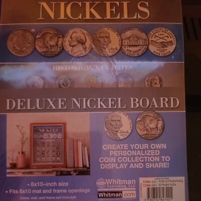 Coin Collectors Deluxe Nickel Board Create your Own Coin 8x10 Display ...
