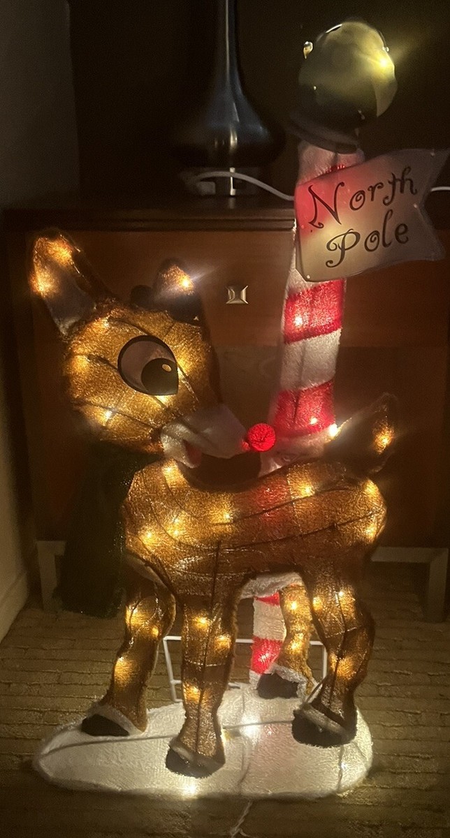 Rudolph Christmas Yard Decorations Outdoor Light Up Rudolph The Red