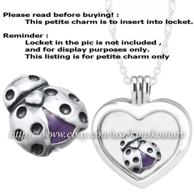 Authentic Sterling Silver Purple Ladybug Petite 797050EN159 | eBay
