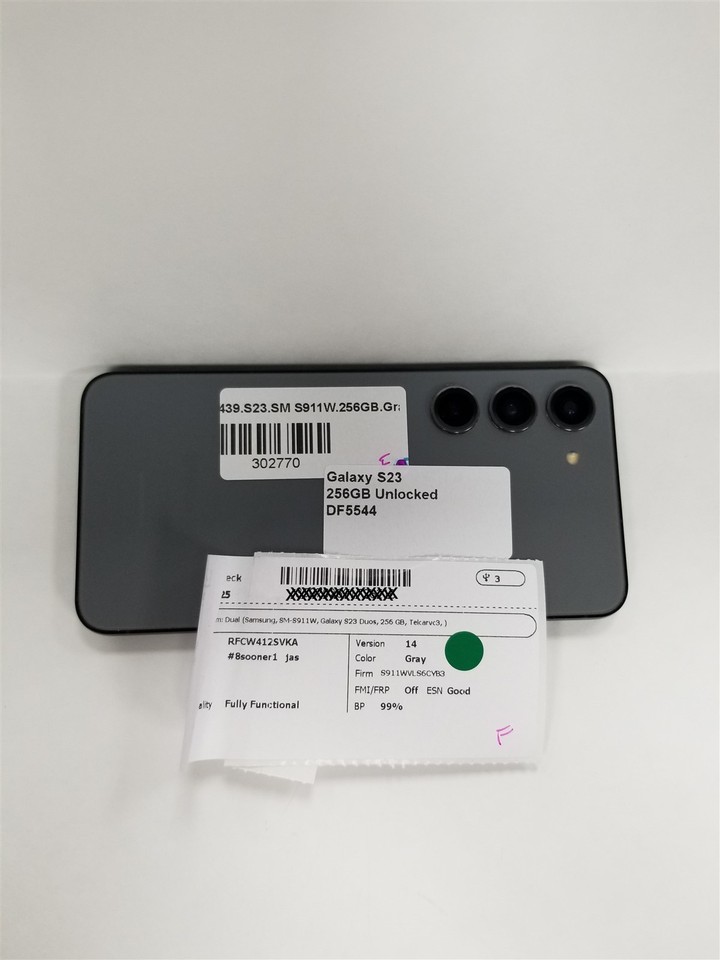 Samsung Galaxy S23 256GB Gray SM-S911W (Unlocked) Fully Functional ...