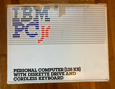 Vintage IBM PC Jr Computer and PC Jr Keyboard Cables Original Box CIB ...