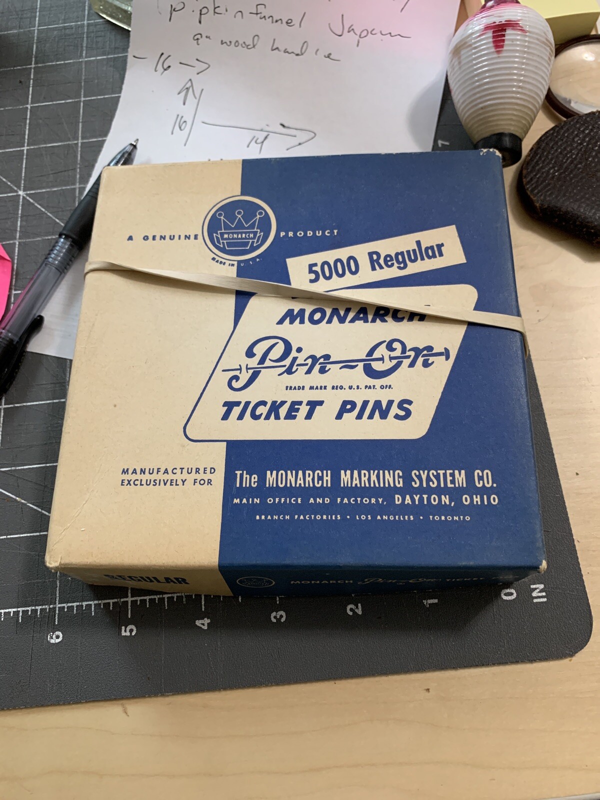 Vintage Monarch Marking System PIN-ON Roll of Ticket Pins in Original ...