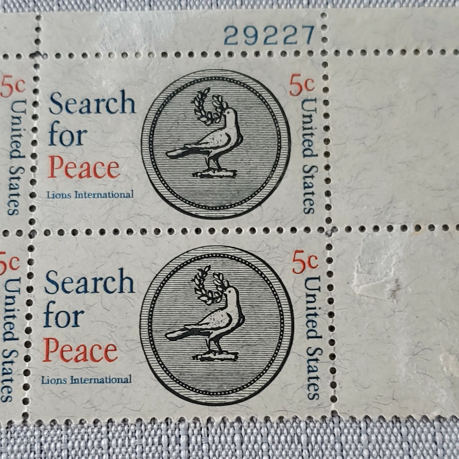 Search For Peace, 5 Cent US Stamp. Lions International, 1967. Scott ...