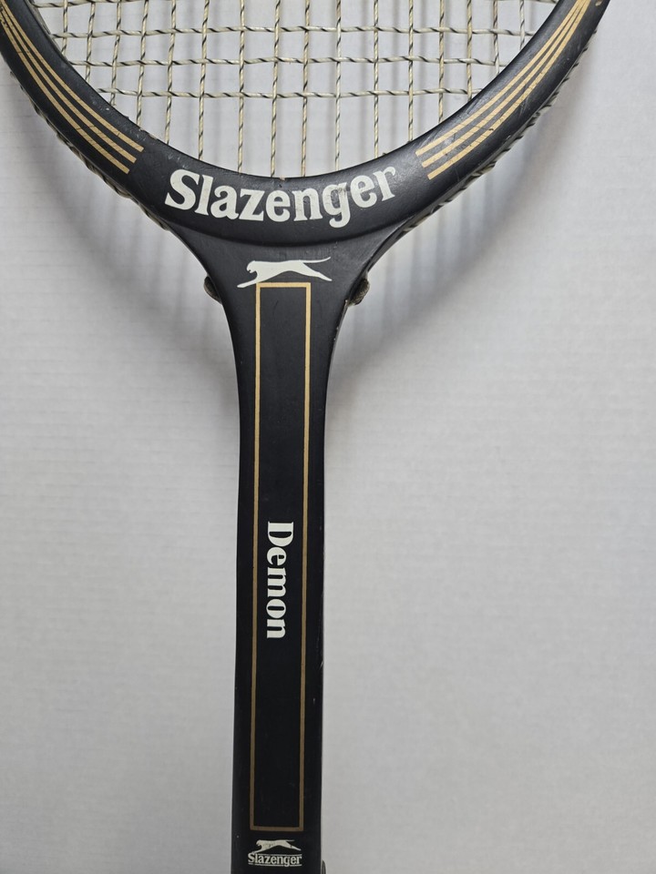 Vintage Slazenger Demon Wooden Tennis Racket Vtg Rare Collectible | eBay