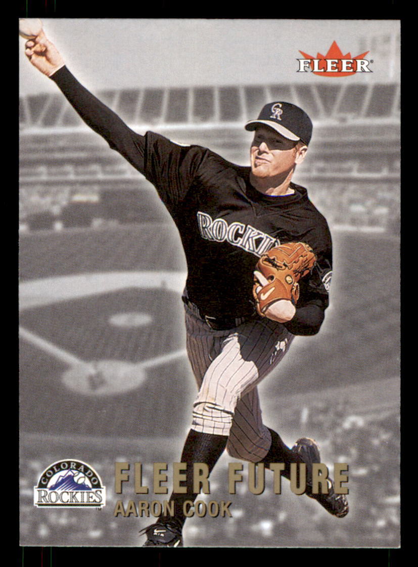 2002 Fleer #492 Aaron Cook Colorado Rockies RC | eBay