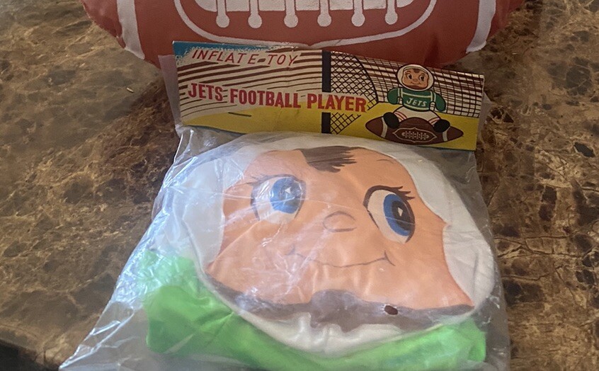 Vintage 1960S New York Jets, Inflatable Football Player, New old stock ...