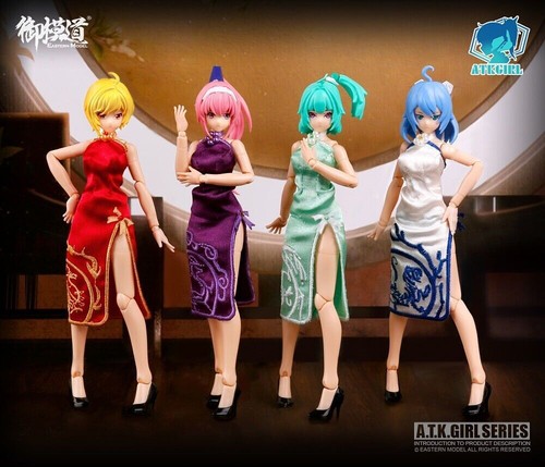 1/12 ATK Girl Flexible Figure Body & Cheongsam Set 4pcs/Set Doll Toys ...