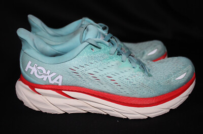 Hoka One One Clifton 8 Womens Shoes Sneakers Size 7.5B Blue 1119394 ...