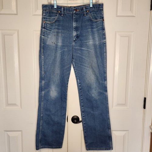 Wrangler Jeans Mens 33x30 Blue 13MWZ Cowboy Cut Western Rodeo Worn | eBay