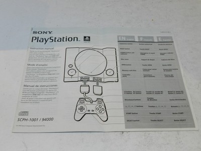 Sony Playstation 1 Console Instruction Manual SCPH-1001 MANUAL ONLY | eBay