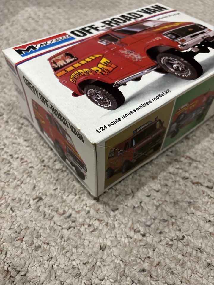 RARE Vintage CHEVY OFF ROAD DESERT RAT VAN Monogram Model Kit Open Box ...