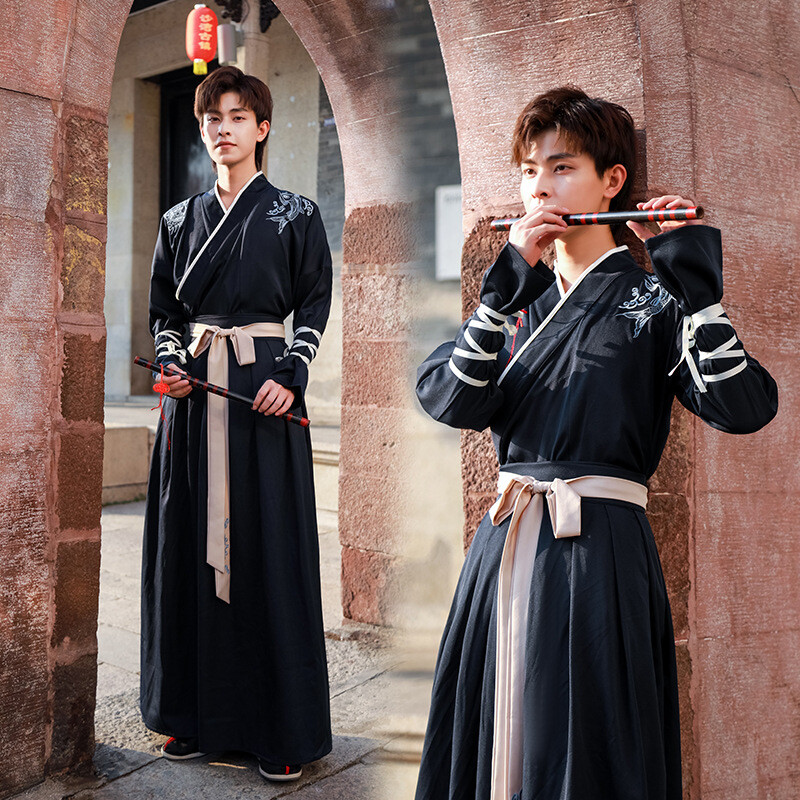 Dragon Pattern Clothes Chinese Style Traditional Hanfu Men Ancient ...