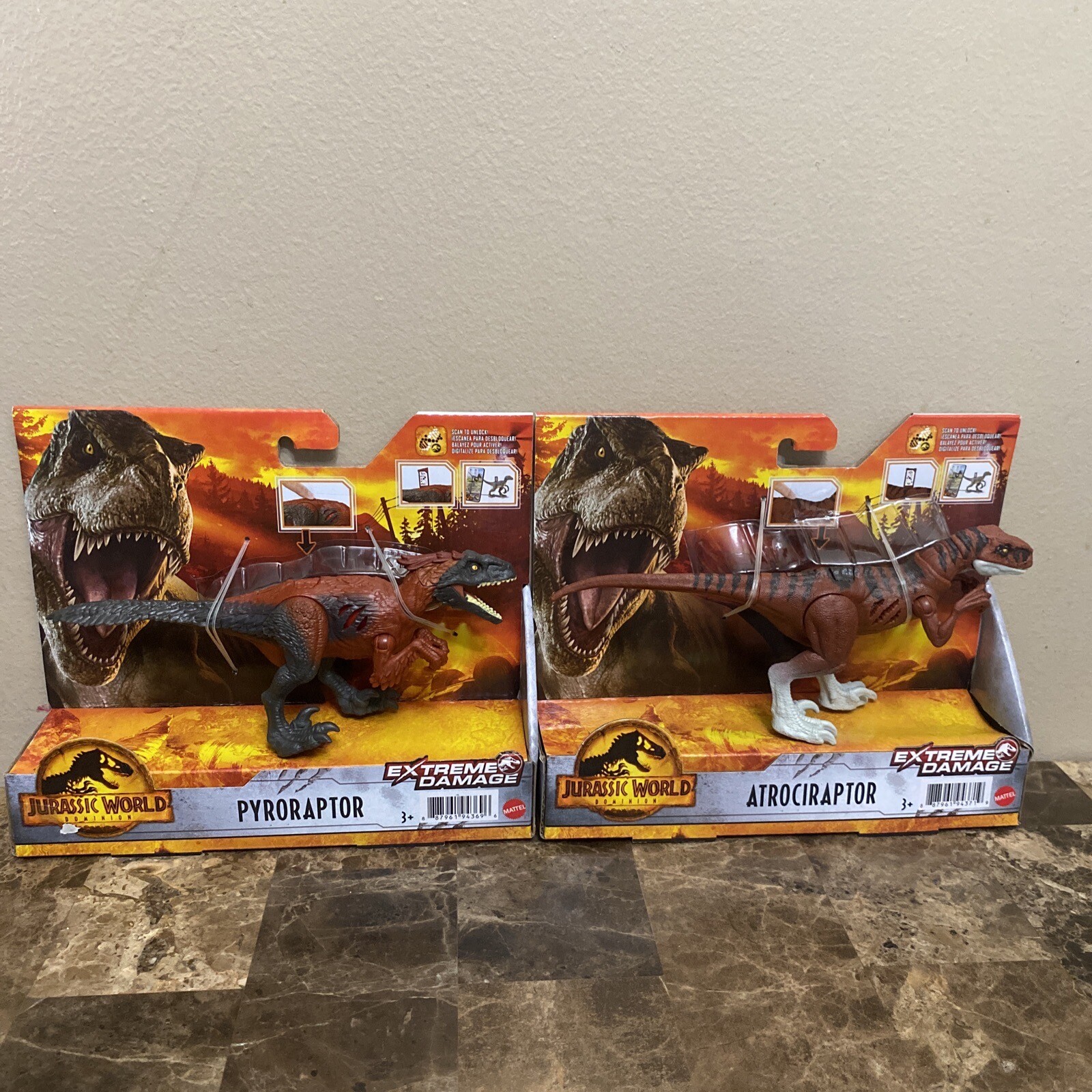 Jurassic World Dominion Extreme Damage Dinosaur Atrociraptor Tiger ...