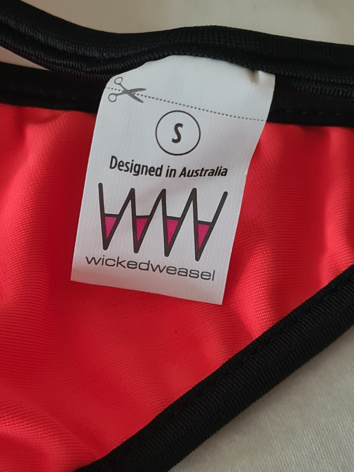 New Wicked Weasel 449 Matt Lycra Tri Back Bikini Bottom - Orange/Black ...