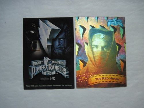 RED NINJA POWER RANGERS HOLOGRAM Movie Card #3 of 12 FLEER ULTRA 1995 ...