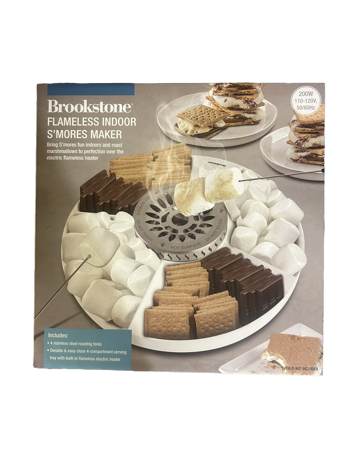 New Brookstone Flameless Indoor Electric S'Mores Maker -Smores Kit with ...