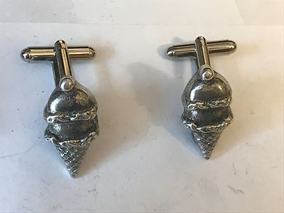 2 Scoop Ice-Cream TG51 Cufflinks Made From English Modern Pewter | eBay UK