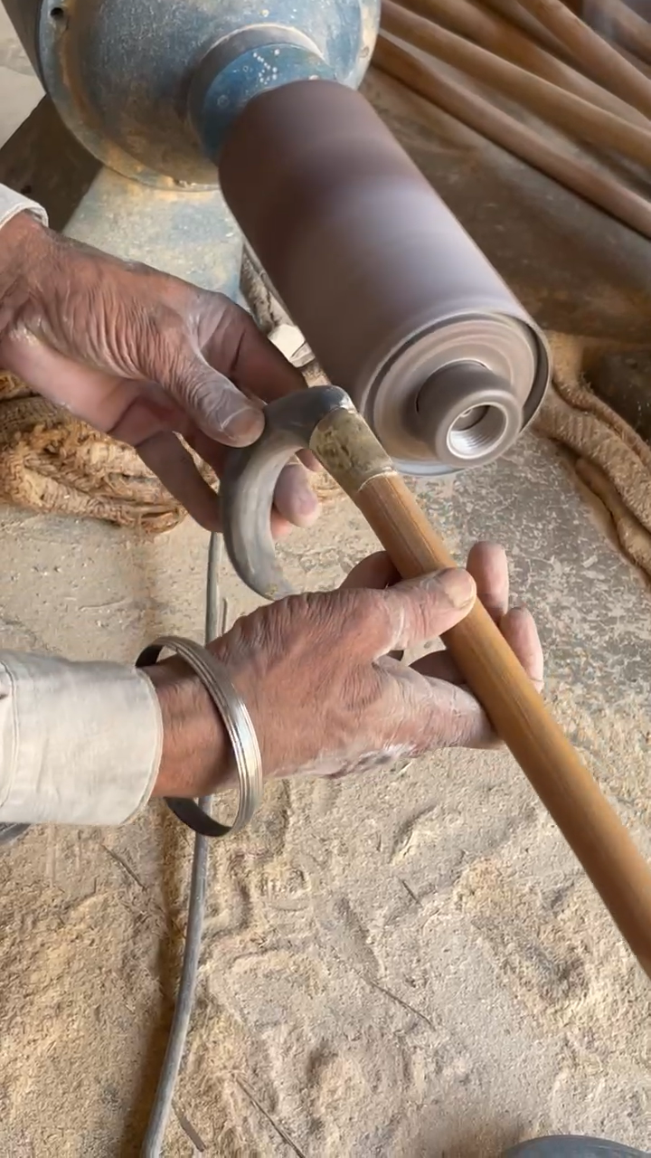 Cane unbreakable walking stick-light weight-Real Cow Horn handle-36 ...